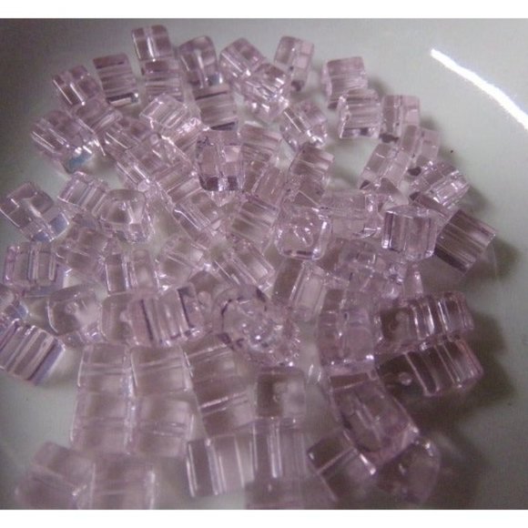 Custom Variety Pack | Office | Translucent Pink Cube Glass Beads | Poshmark